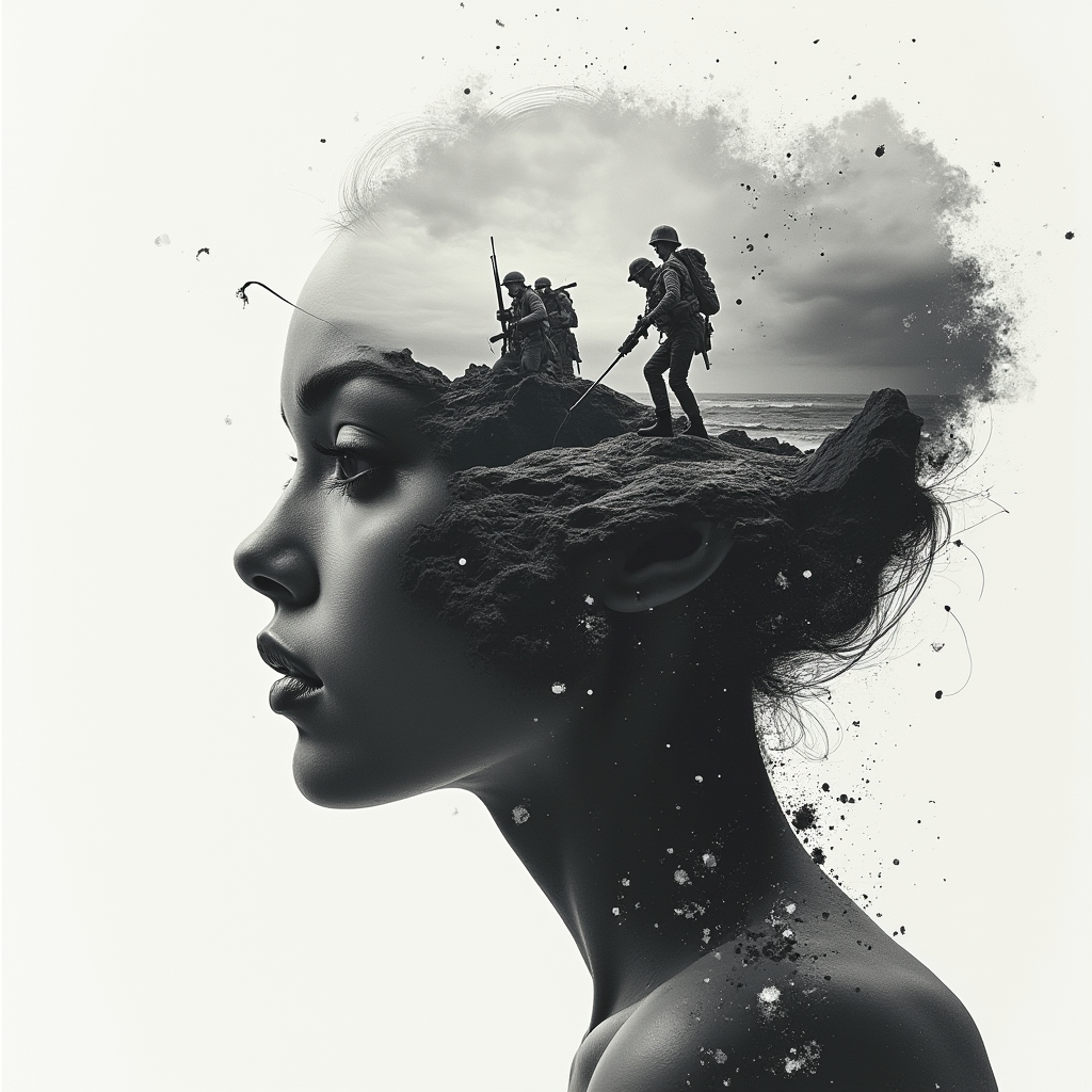 Woman in Battle Scene| Krea