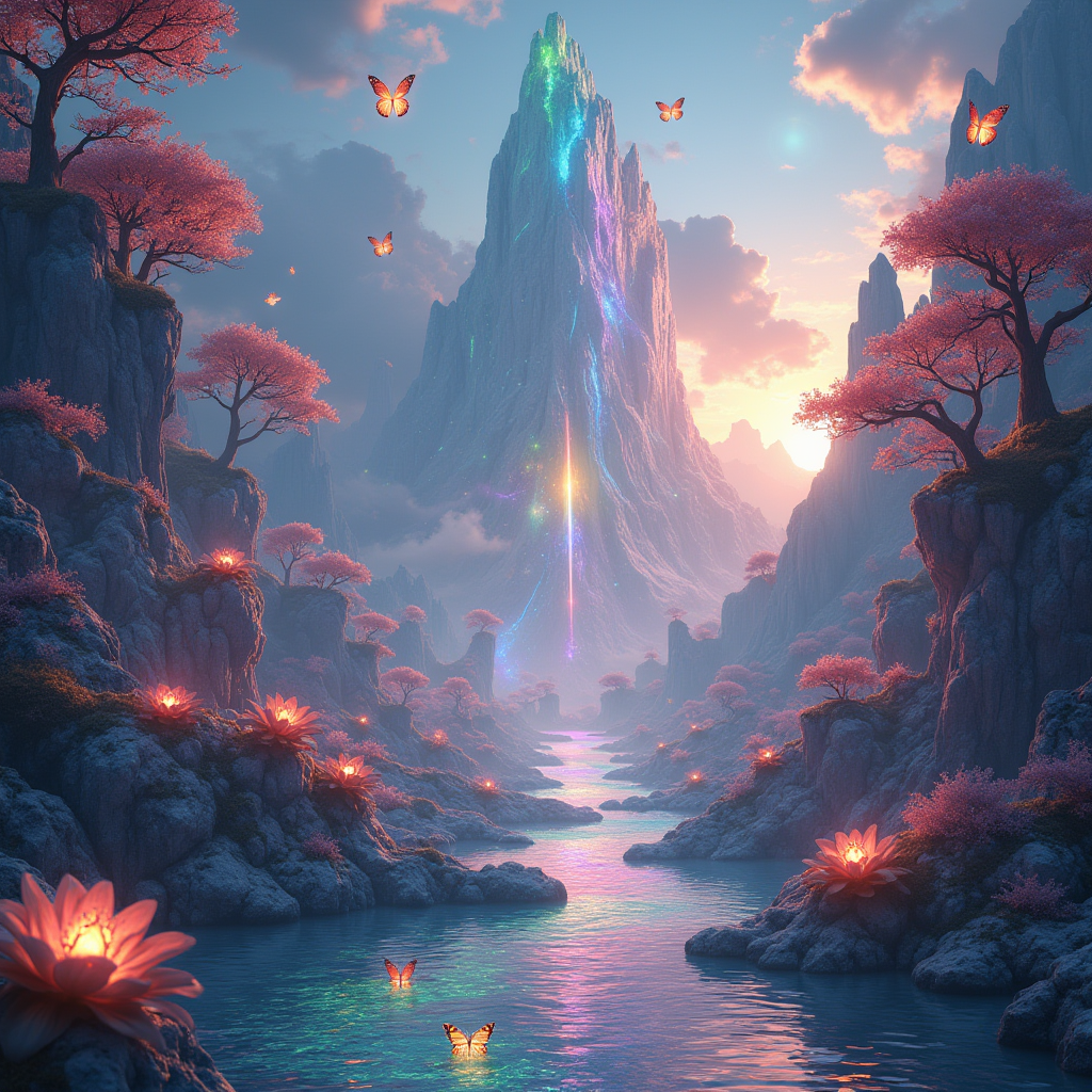 Ethereal Spectrum: A Dreamscape of Multicolored Wonder | Krea