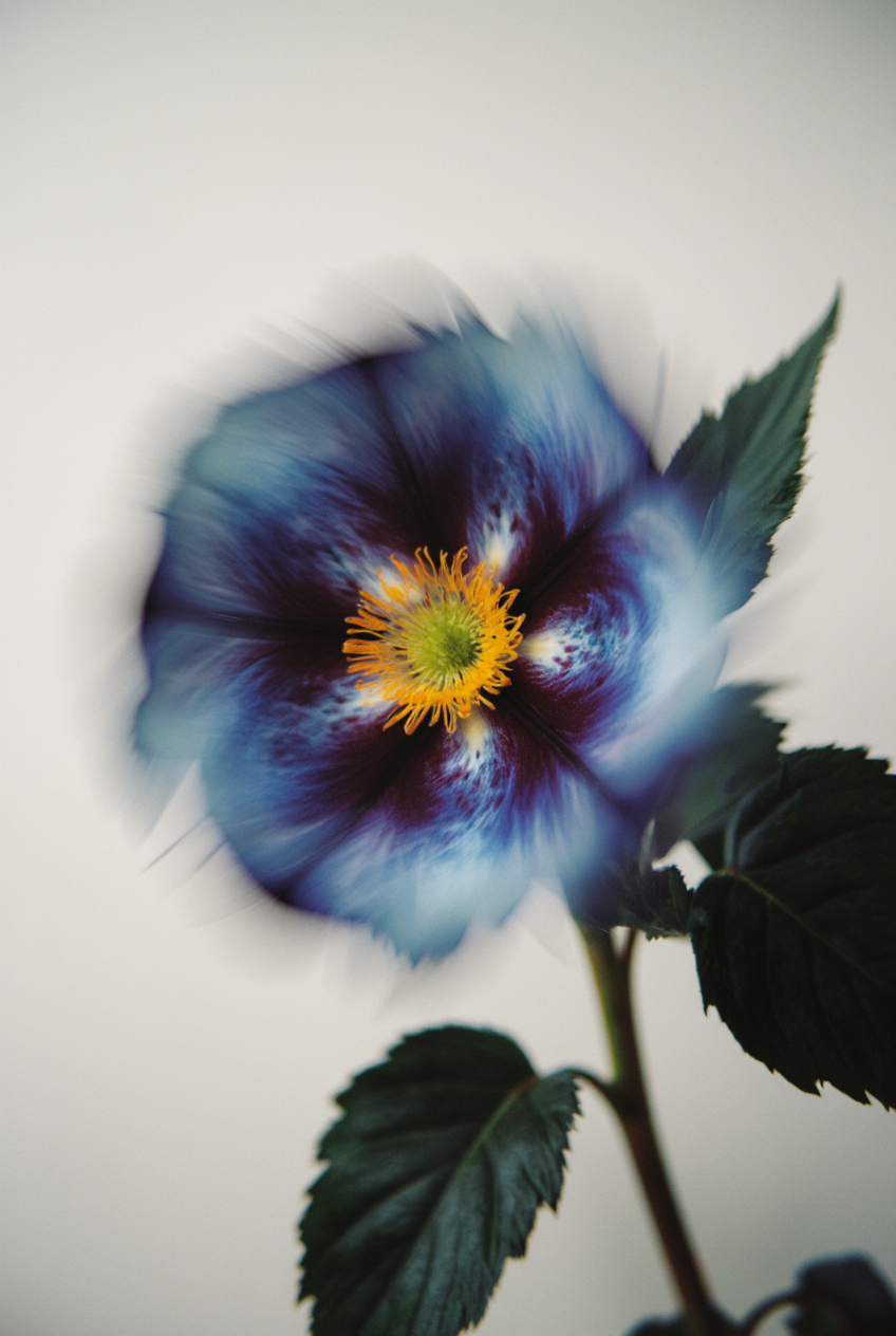 Blue Flower in Motion| Krea
