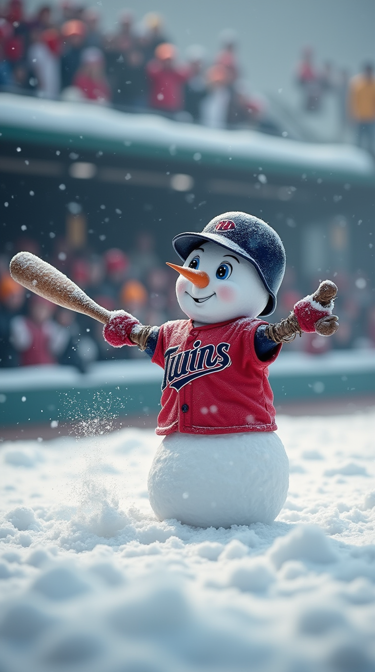 Krea | Snowman Playing Baseball