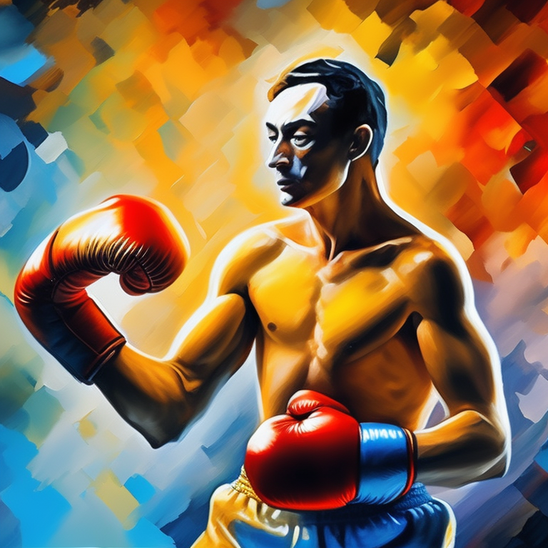 KREA AI - Create a dynamic scene of a fantasy boxing match,