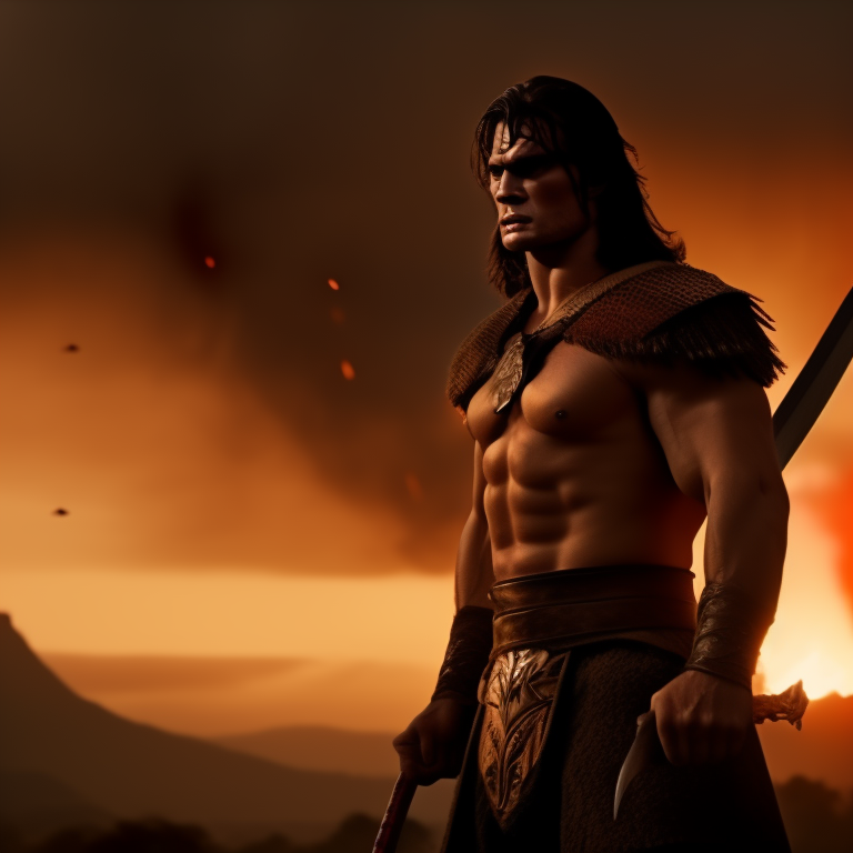 KREA AI - wide shot of realistic muscular Henry Cavill as C...