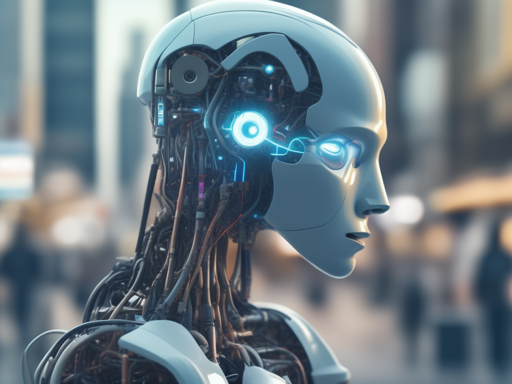Krea Ai New Description A Futuristic Robot Analyzing Data