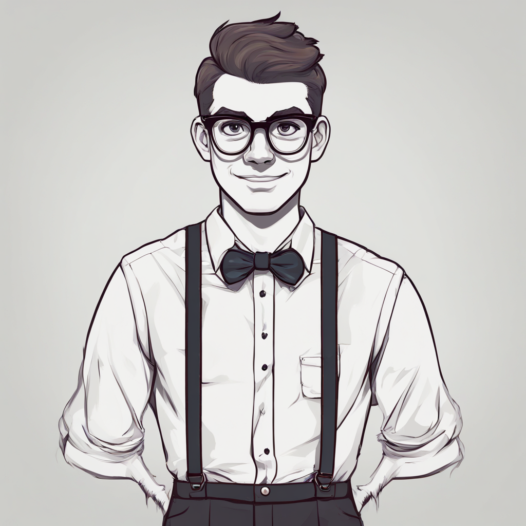 KREA AI - Create an avatar of a nerd guy with big glasses th...