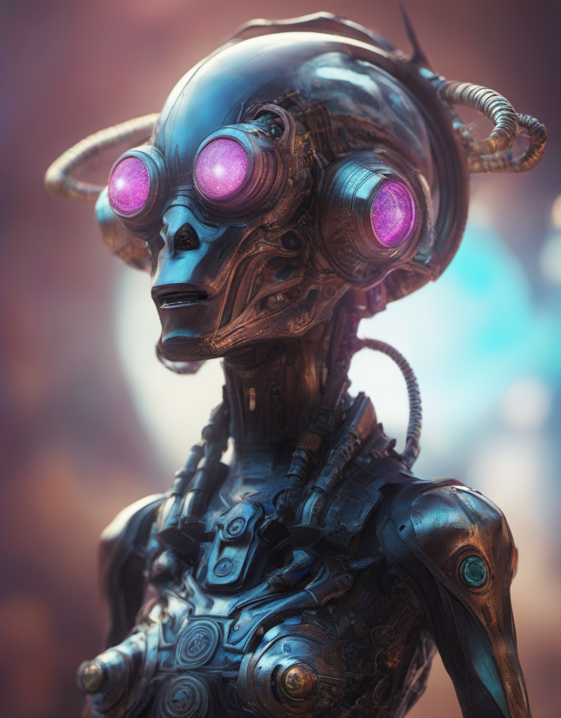 KREA AI - Alien steampunk cyborg ((( step into a world that ...