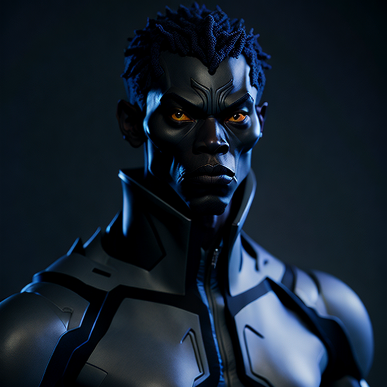 KREA AI - tan skin humanoid male, bulbous head, wearing grey...