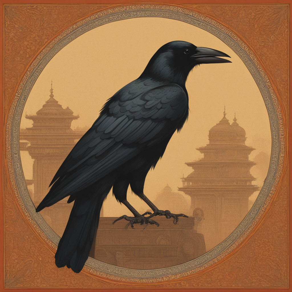 KREA AI - Depict an enlightened crow, Kakbhushundi the Sage,...