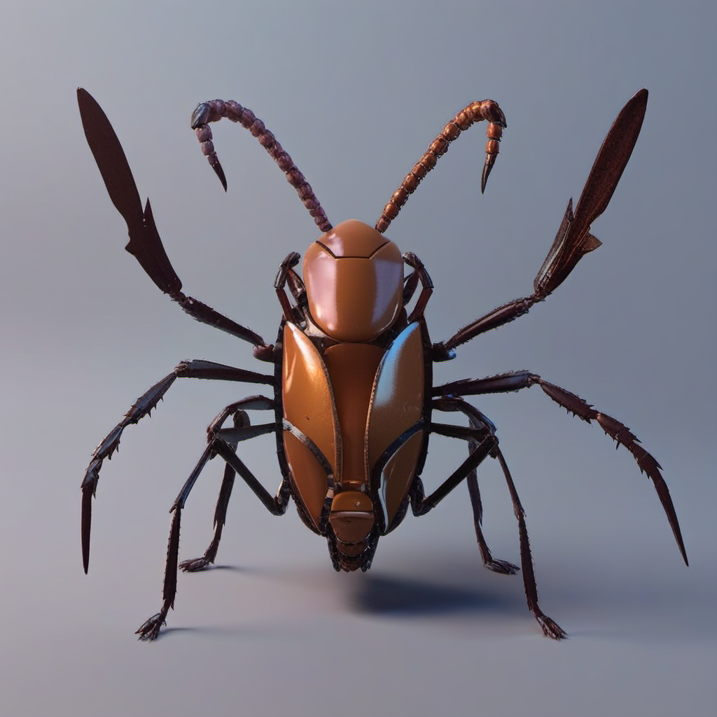 KREA AI - AI cockroach, cyborg insect