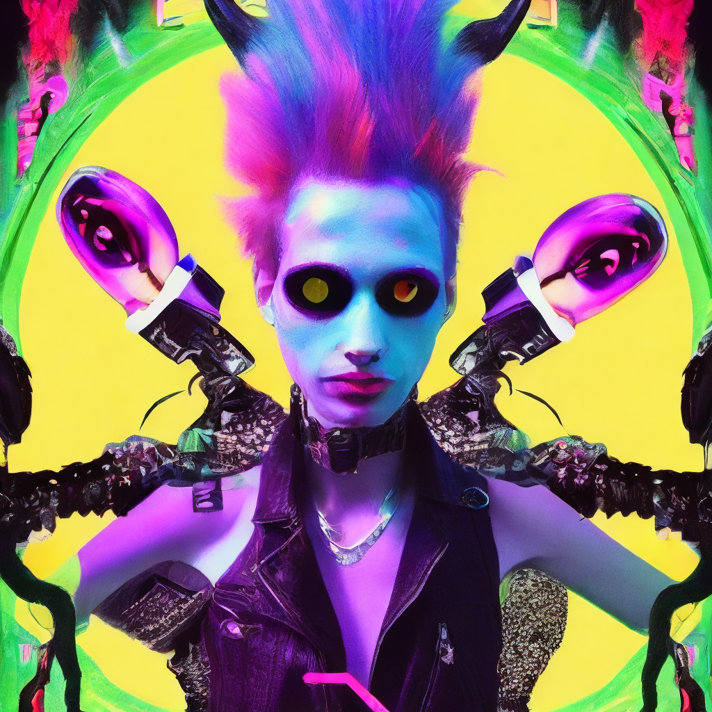 KREA AI - hyperrealistic 4k alien punk webcore internet aest...