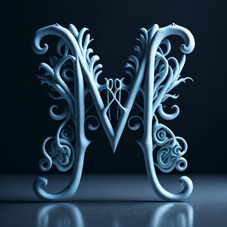 KREA AI - macro neo pop surrealist typography letter of orna...