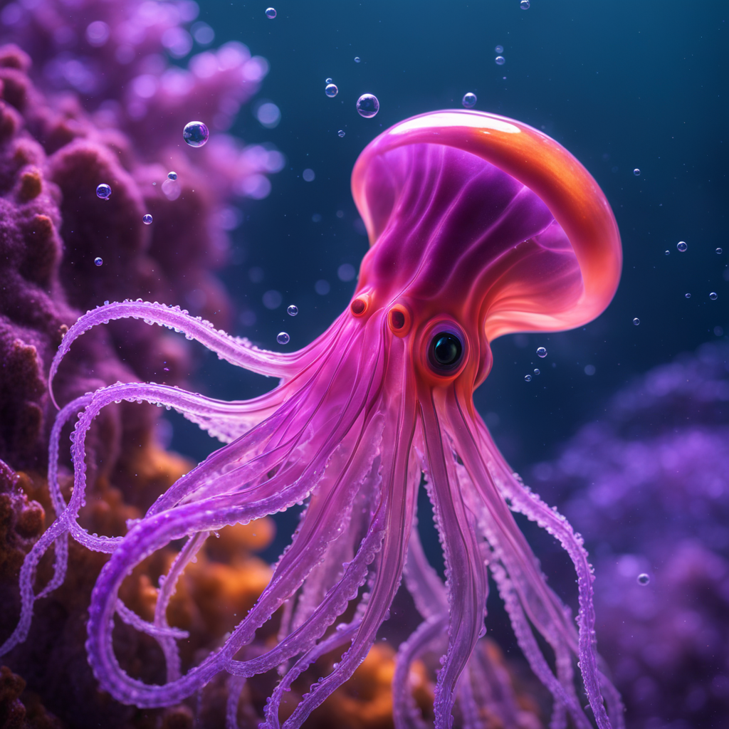 KREA AI - Ultra-detailed 3d rendering of a translucent glass...