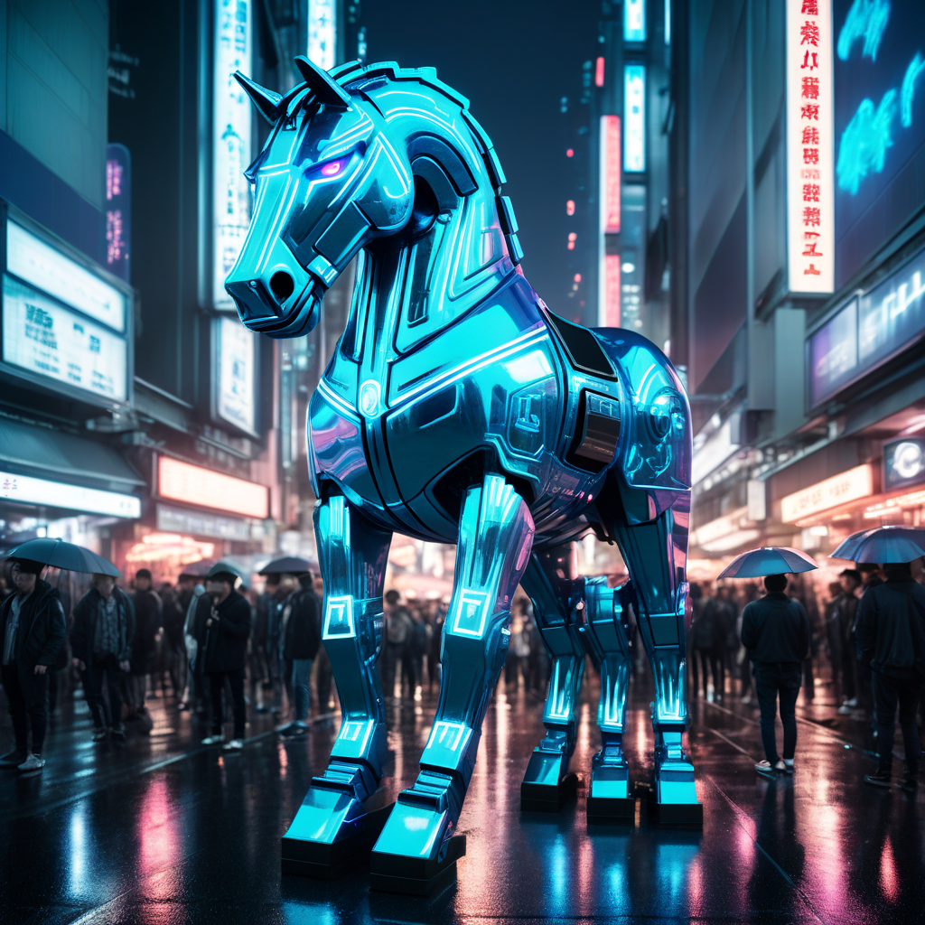 KREA AI - , a 85mm medium shot photo of a metallic chrome an...