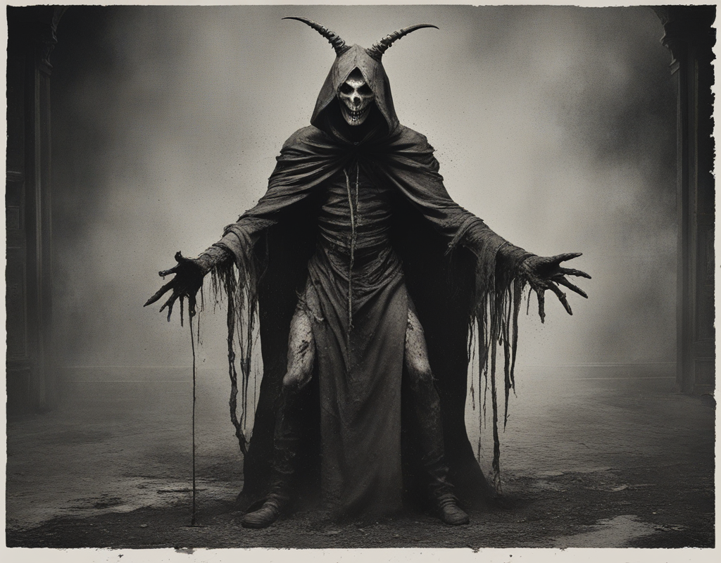 KREA AI - In the gloom of an old and abandoned theater, a ho...