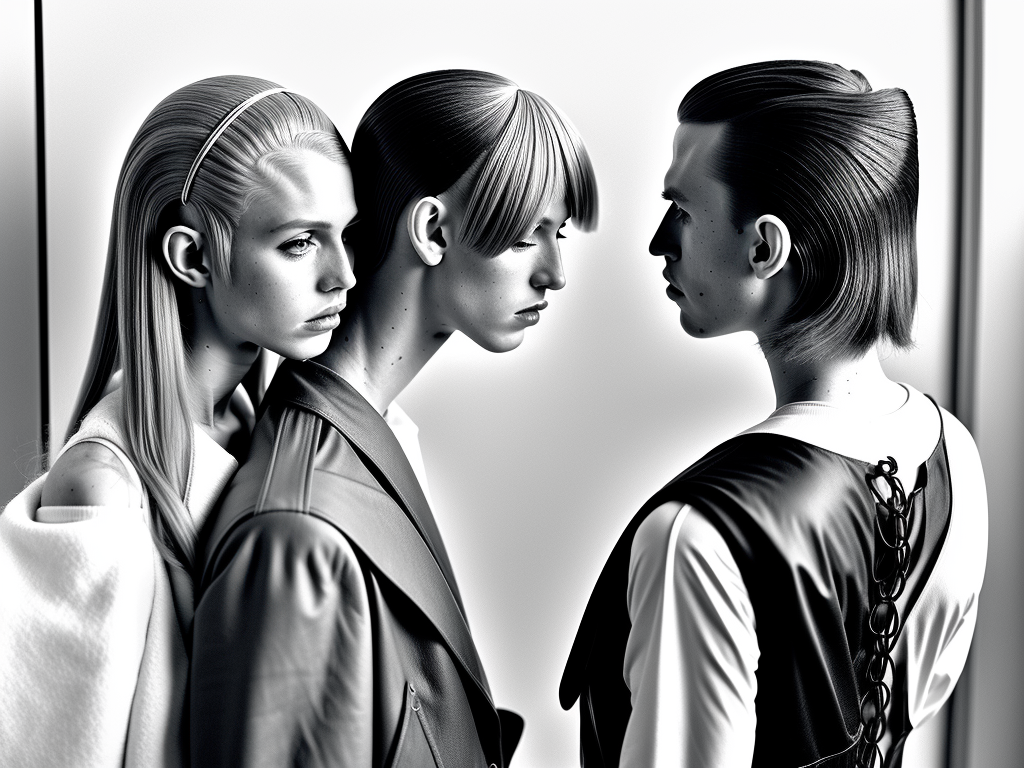 KREA AI - a man and woman, petra collins and mc. escher, bea...