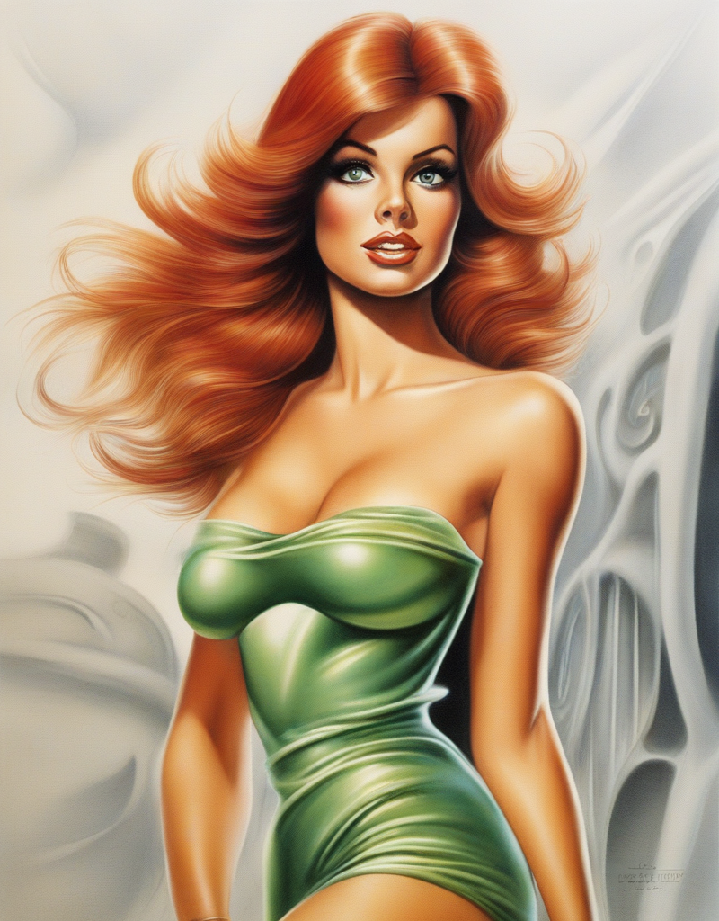 Krea Ai Airbrush Illustration Of Female Princess Ariel 