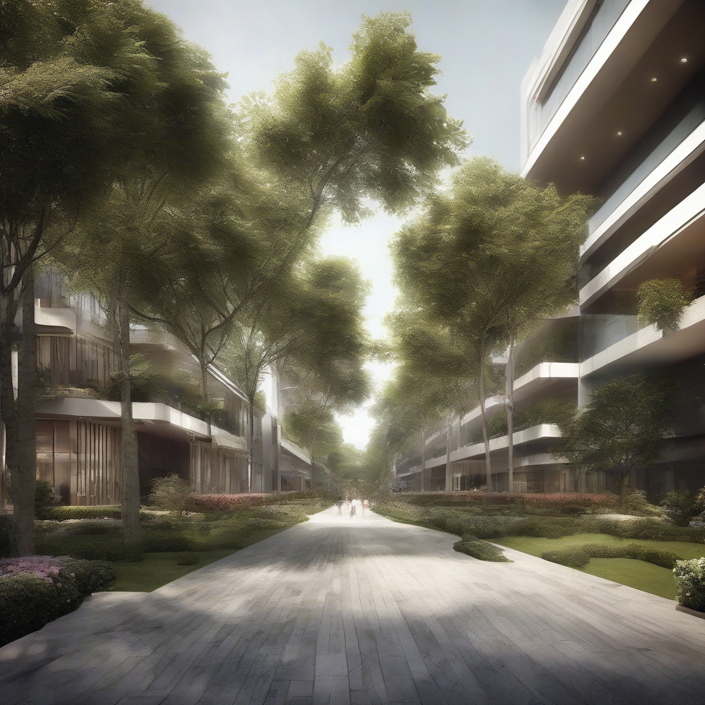 KREA AI - ARCHITECURAL MASTER PLAN RENDERING, HYPER REALISTI...