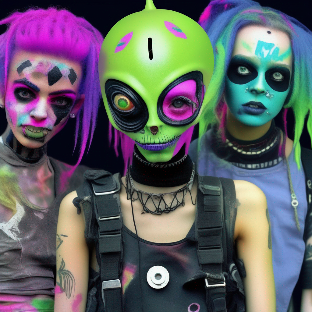 KREA AI - hyperrealistic 4k alien punk webcore internet aest...