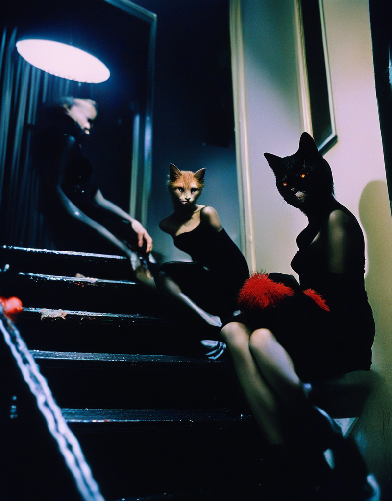 KREA AI - eerie avant-garde 35mm photography from 1999, two ...