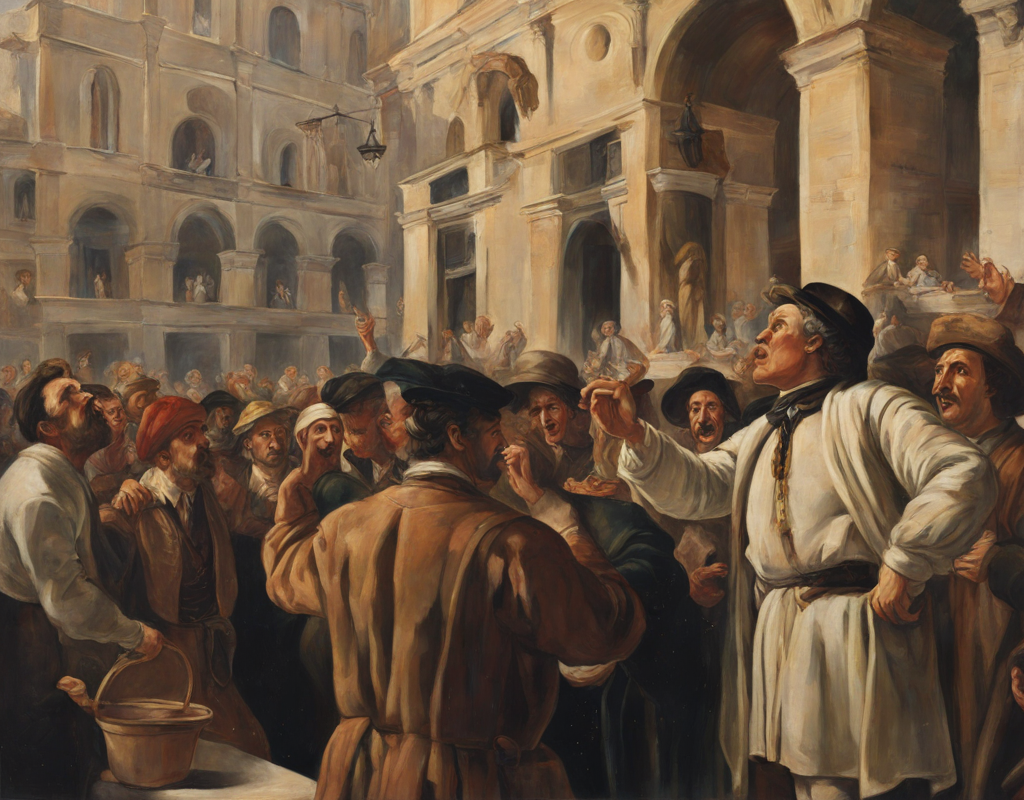 KREA AI - oil painting, high resolution, year 1225, man spea...