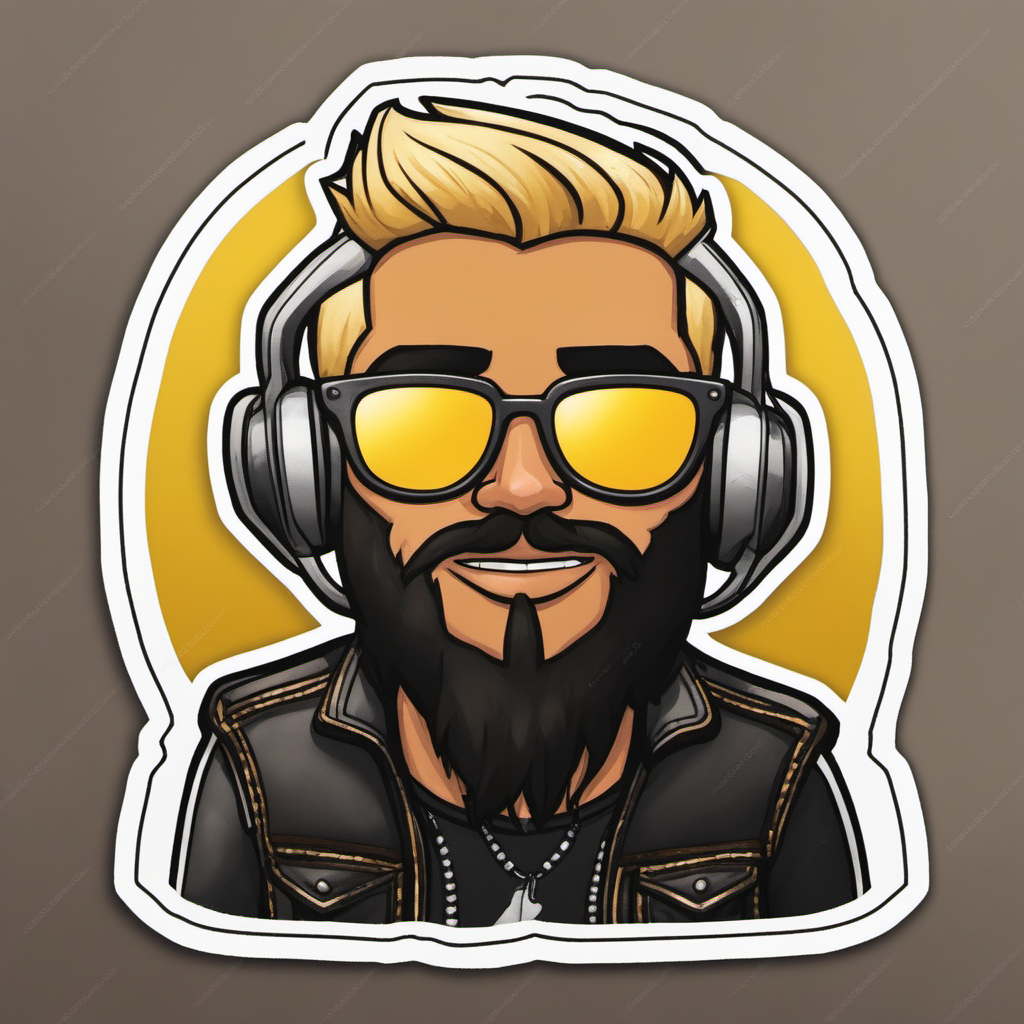 KREA AI - sticker , illustrated twitch emote mascot logo st...