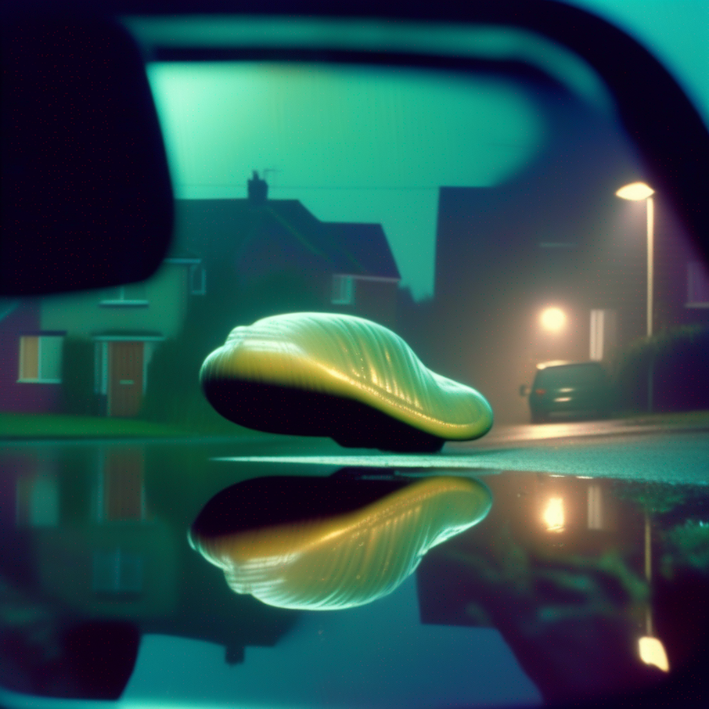 KREA AI - a giant surreal slug flies over a flooded british ...