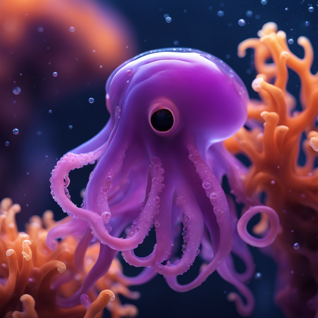 KREA AI - Ultra-detailed 3d rendering of a translucent glass...