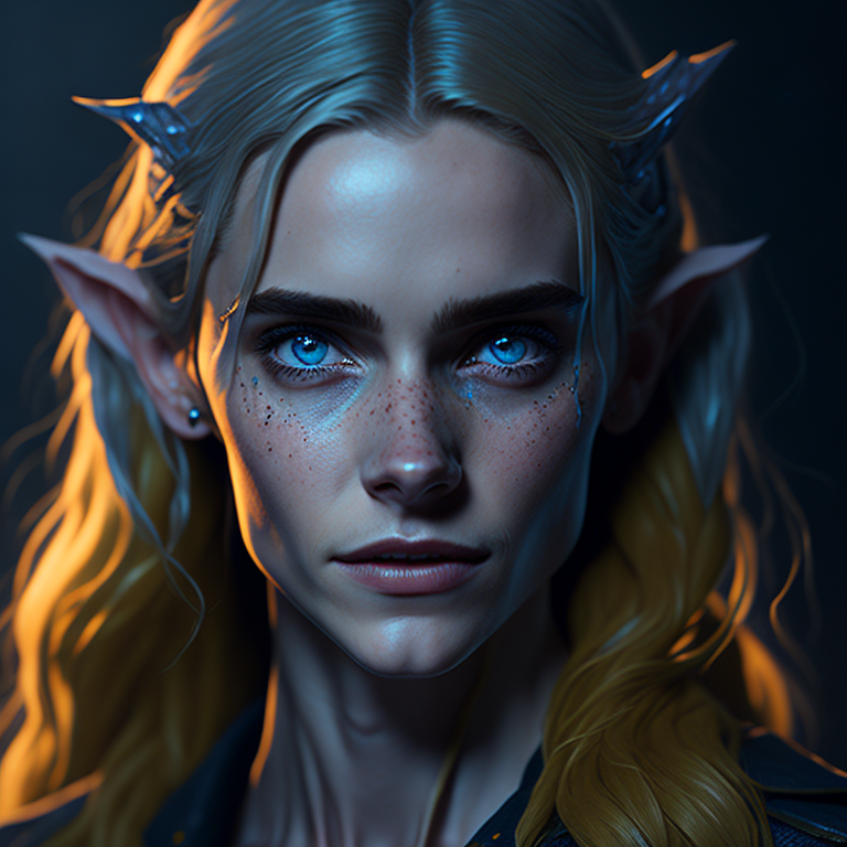 KREA AI - Emma Watson, Lord Of The Rings, Elf, Fantasy,8K, G...