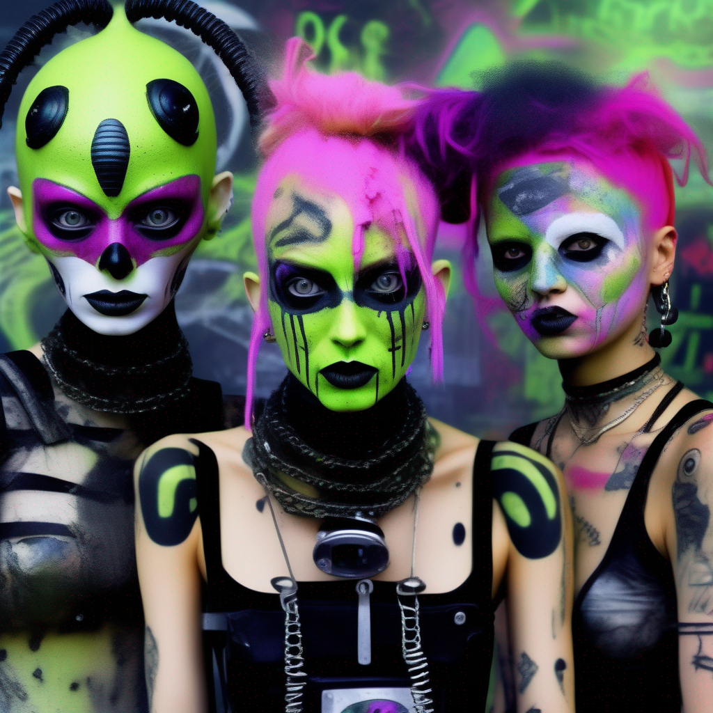 KREA AI - hyperrealistic 4k alien punk webcore internet aest...